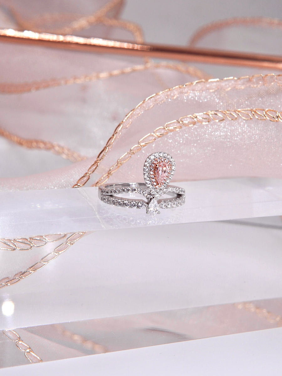 LAFIT· Goddess Destiny - Ring 水滴型粉鑽女神石戒指 – LAFIT HK